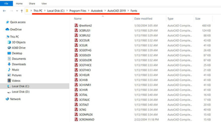 Font chữ AutoCAD Đầy Đủ | Cách cài Font AutoCAD cho Windows, MAC